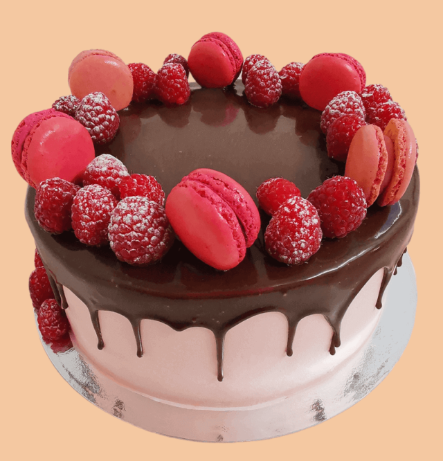 Round Shape Strawberry and Chocolate party cake – Medcakes